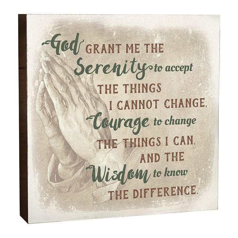 Serenity Prayer Box Sign | St. Moses Bookstore